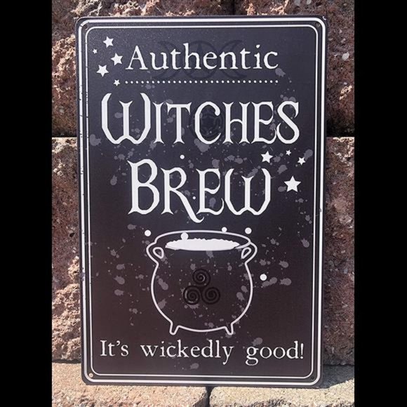 Accents | Vintage Retro Authentic Witches Brew Halloween Decor Metal ...